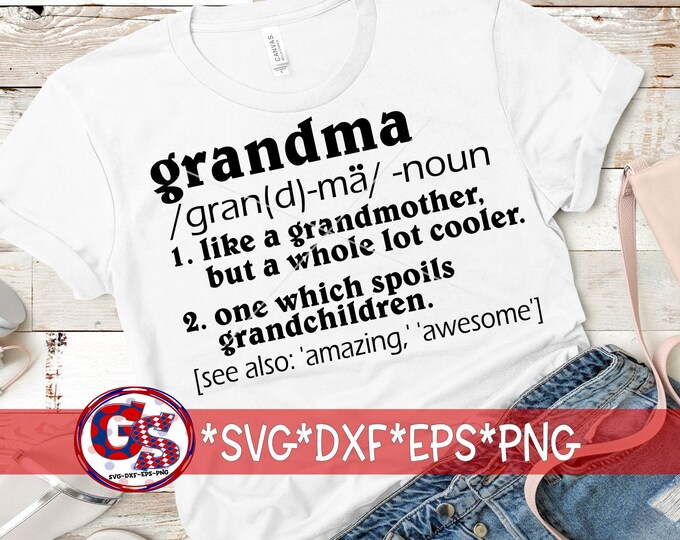 Grandma Noun Svg, Dictionary Grandma, Png, Download, Gift, Sweet - Etsy ...