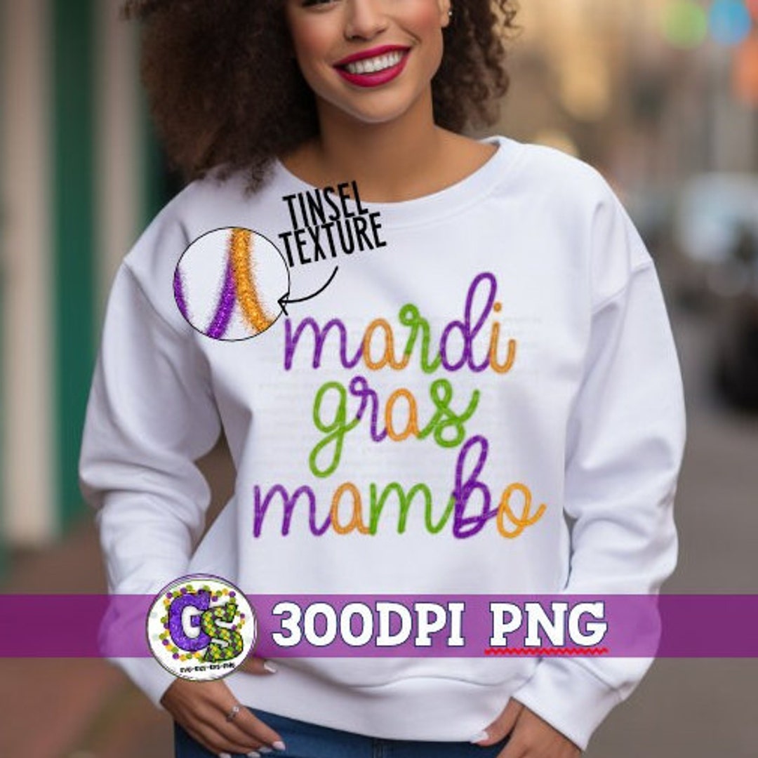 Mardi Gras Mambo Faux Tinsel PNG | Mardi Gras Png | Tinsel Mardi Gras ...