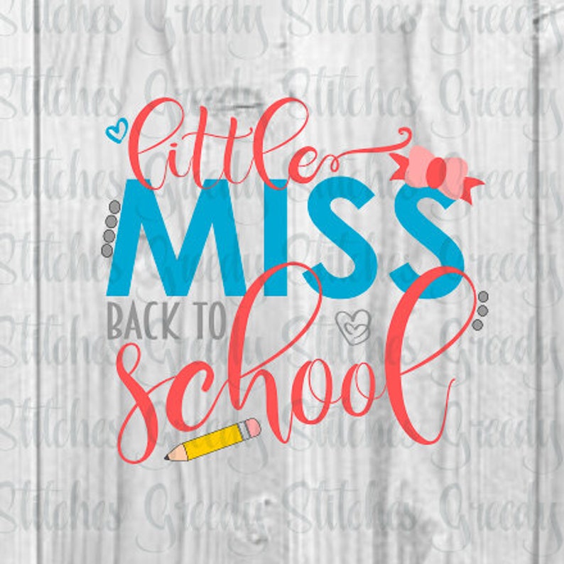 Little Miss Back to School Svg Back to School SVG Little | Etsy