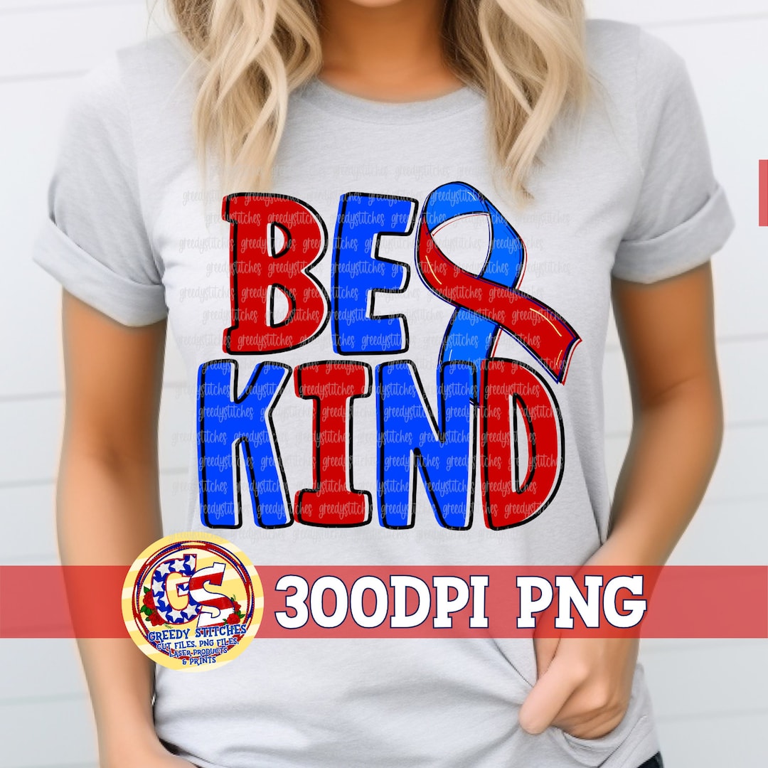 Be Kind PNG - Red Blue | Be Kind Png | Be Kind Png | Kindness Png | Be ...