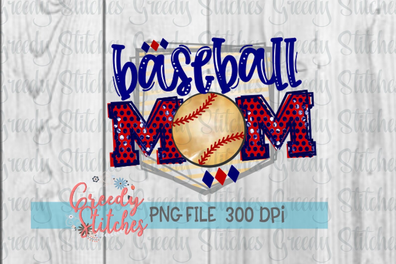 Baseball Mom PNG Red & Blue | Baseball Png | Baseball Mom Png | Mom Png ...