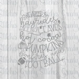 Sweaters, Hayrides, Falling Leaves, Hot Cocoa, Pumpkins, Bonfires ...