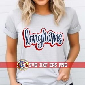 Longhorns Svg | Longhorns Outline Svg Dxf Eps Png. Longhorns Medallion ...