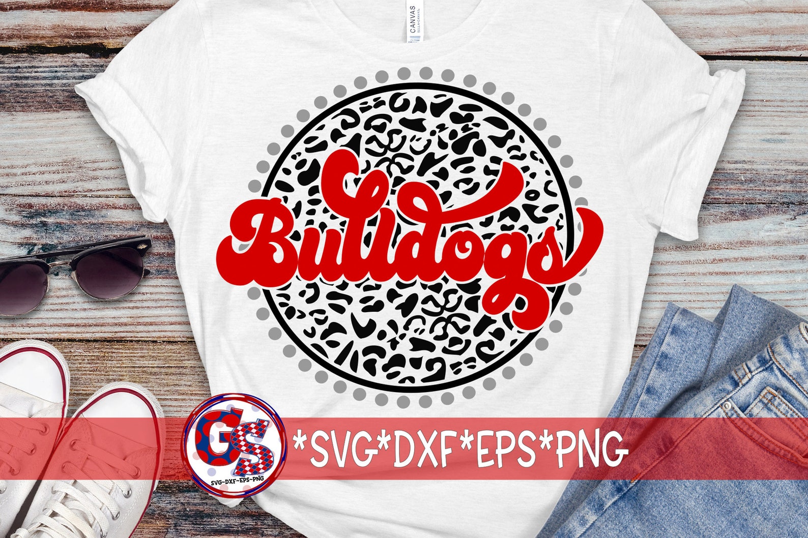 Bulldogs Svg Bulldogs Leopard Print Svg Dxf Eps Png. | Etsy