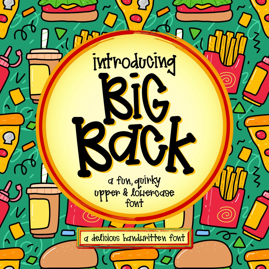 Big Back Handwritten OTF TTF Font | Handwritten Font | Ttf Font | Otf ...