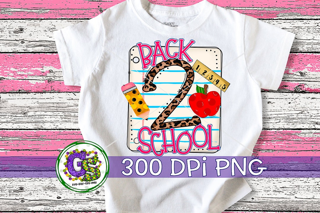 Back 2 School Notebook Paper PNG Sublimation | Back to School Png ...