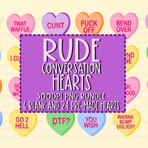 Rude Conversation Hearts Png Sublimation. Rude Valentine's Day Png Anti ...