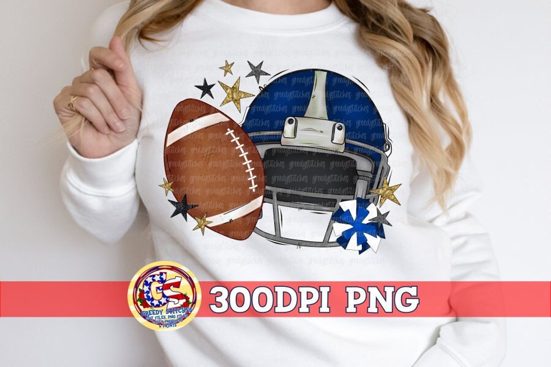 Navy Football Helmet With Stars PNG Sublimation | Navy Blue Football ...