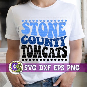 Stone County Tomcats Groovy Wave Svg Dxf Eps Png | Stone County SVG ...