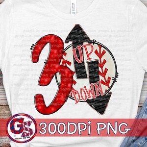 3 up 3 Down Baseball Png for Sublimation | 3 up 3 Down Baseball Png ...