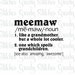 Mother's Day Meemaw Meemaw Definition Svg, Dxf, Eps, Png, Wmf. Mother's ...