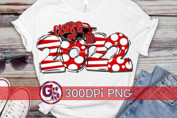 Art & Collectibles Digital Senior PnG Class of 2022 Red Black White PNG ...