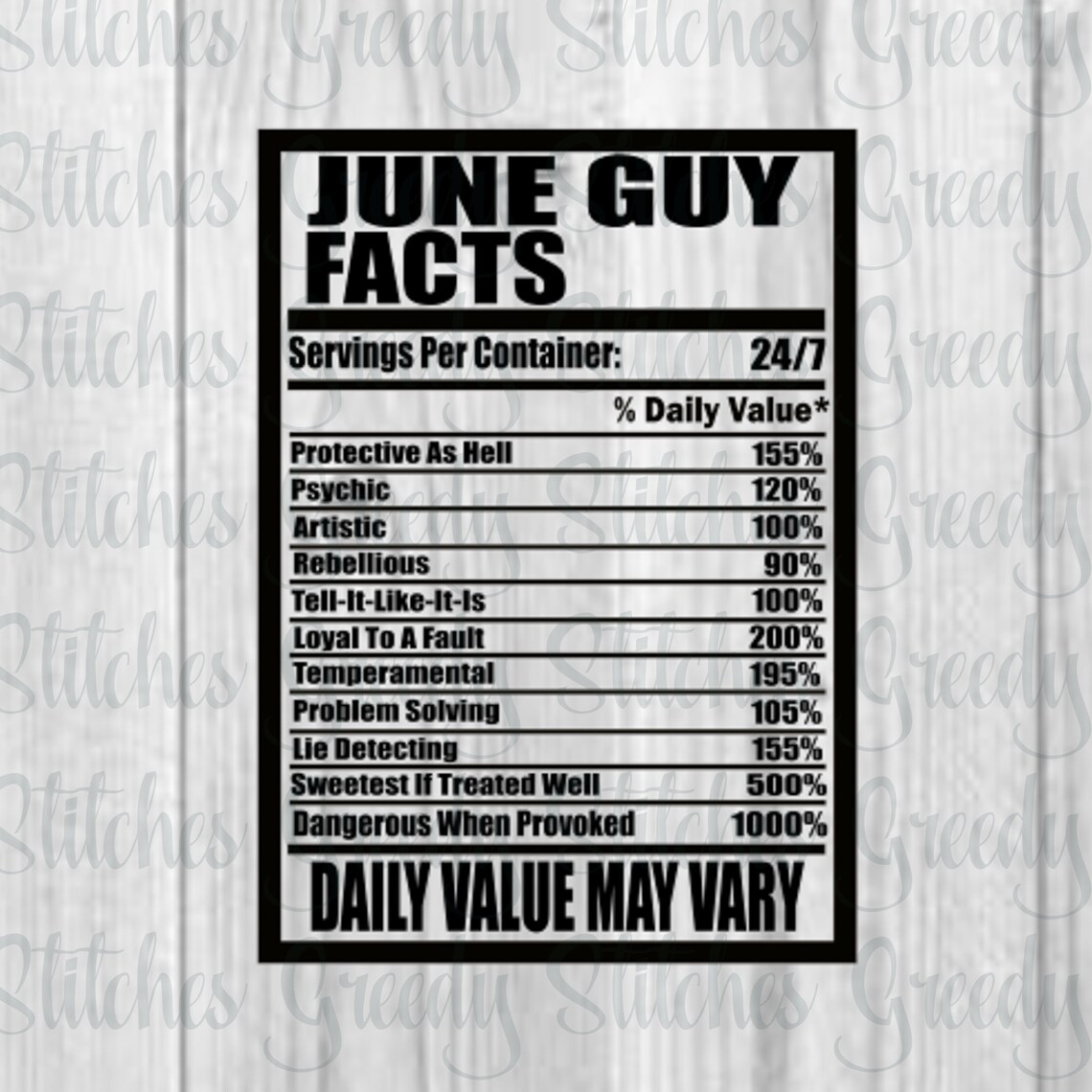 June Birthday SVG June Guy Facts SVG June Birthday Dxf - Etsy