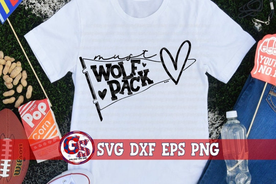 Must Love Wolfpack Pennant Svg Dxf Eps Png. Wolfpack Svg | Love ...