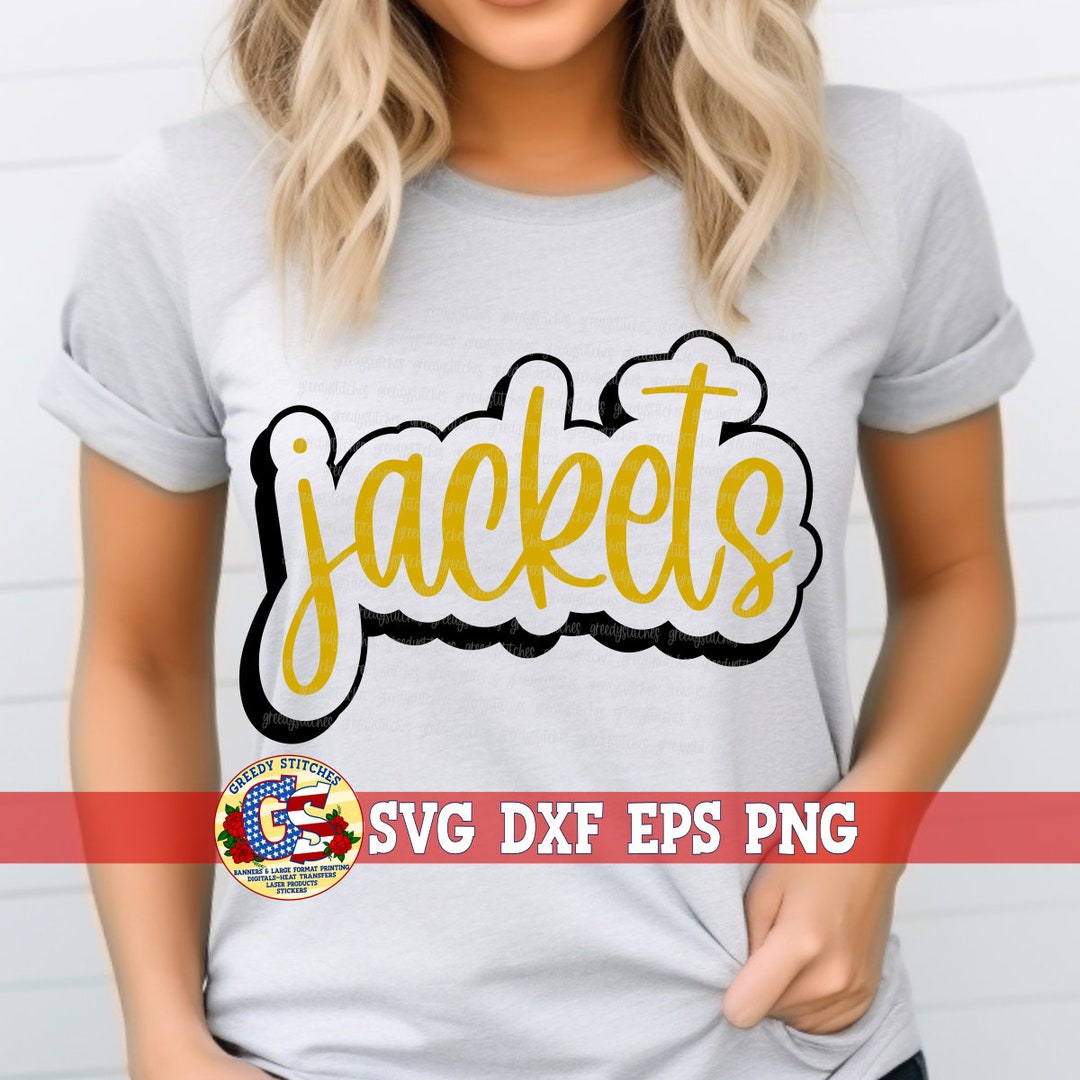 Jackets Outline Svg Dxf Eps Png | Jackets Svg | Jackets School Spirit ...