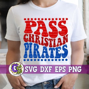 Pass Christian Pirates Groovy Wave Svg Dxf Eps Png | Pass Christian ...