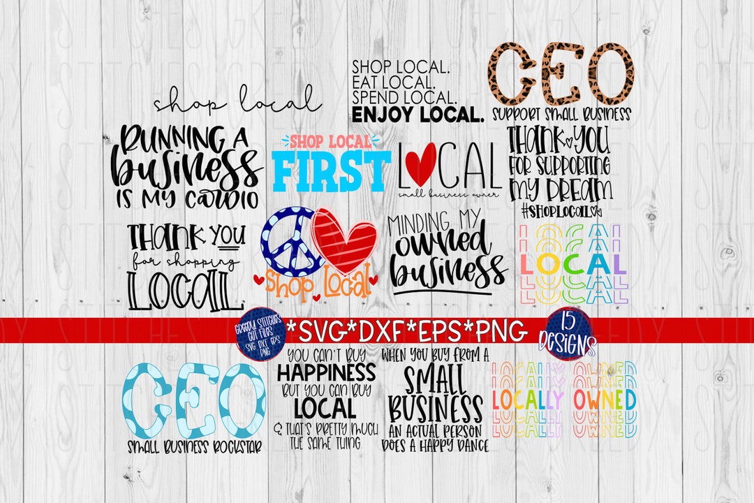 Shop Local Bundle Svg | Shop Local Svg | 15 Designs | Shop Local Svg ...