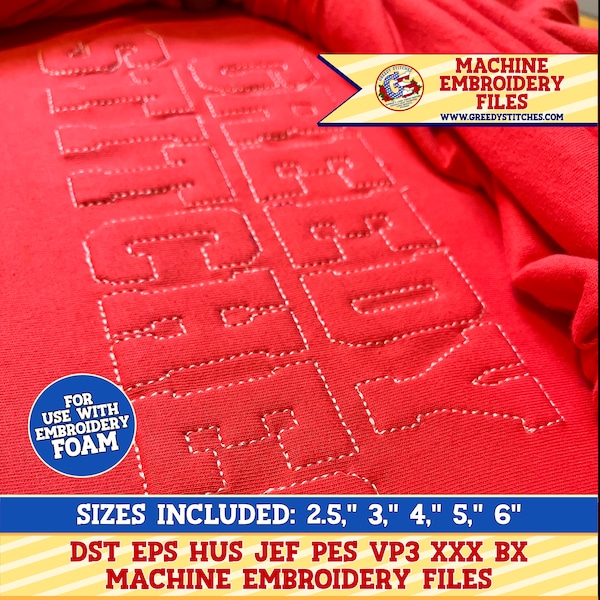 Puff Embroidery Designs - Etsy