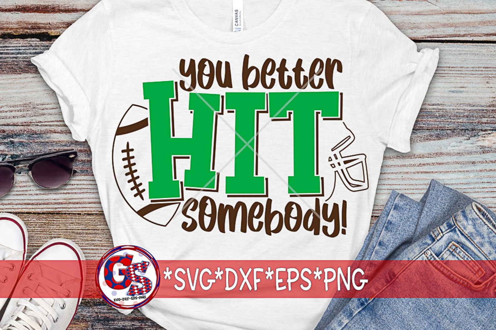 Football SVG You Better Hit Somebody Svg Eps Dxf Png - Etsy