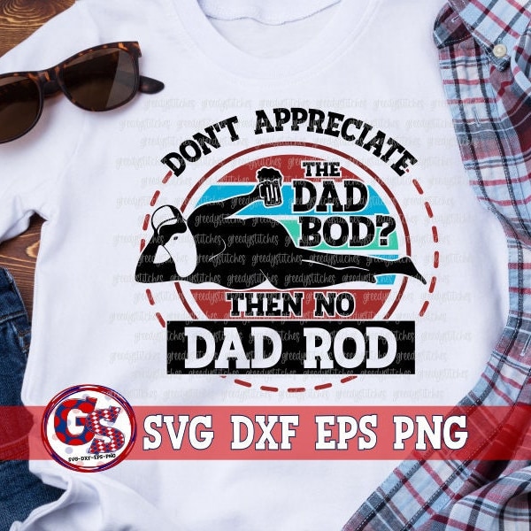 Dad Bod Dad Rod Svg - Etsy