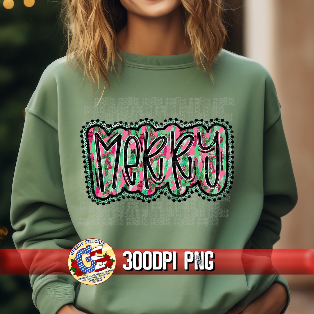 Merry Mint Pink Foil PNG | Christmas PNG | Merry Christmas PNG | Merry ...