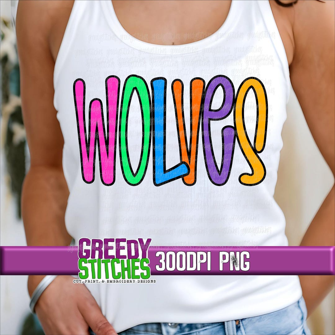 Neon Wolves Png | Wolves PNG | Neon Mascots Png | Go Wolves Png | Neon ...