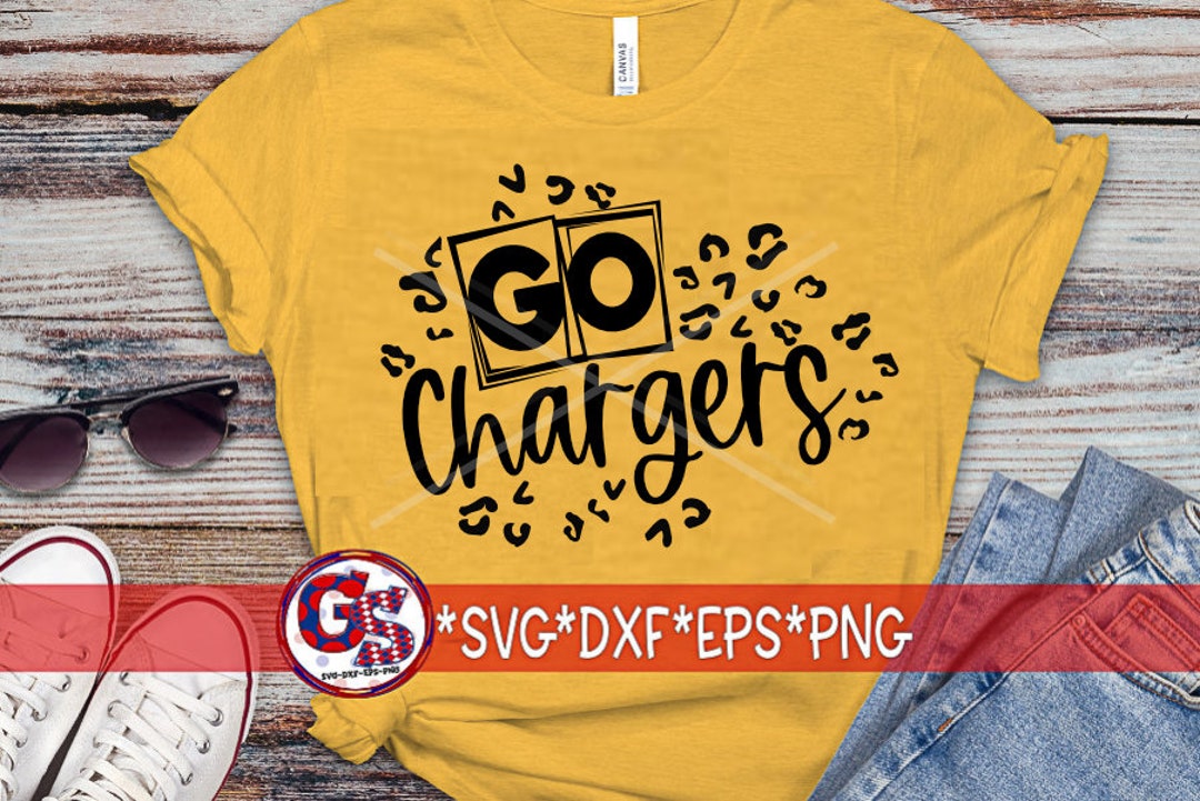 Go Chargers Leopard Print SVG | Chargers Svg Dxf Eps Png. Chargers Svg ...