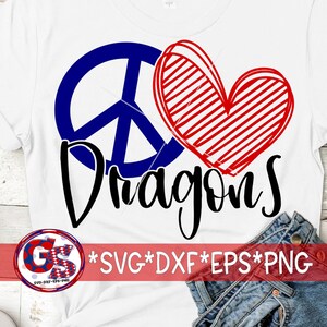 Peace Love Dragons Svg Dxf Eps Png Dragons Svg Peace Love - Etsy