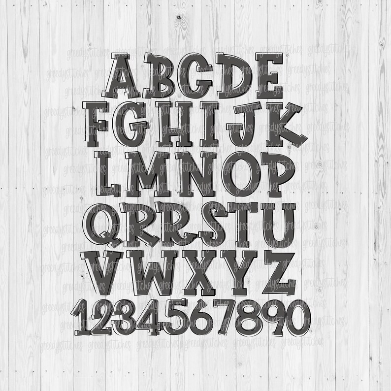 Blank Doodle Alpha Pack PNG & .TTF - Fill Yourself Alpha Set | Blank ...