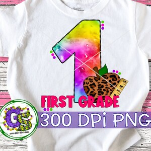 Grade Level Tie Dye PNG Bundle | Back to School Png | First Day School ...