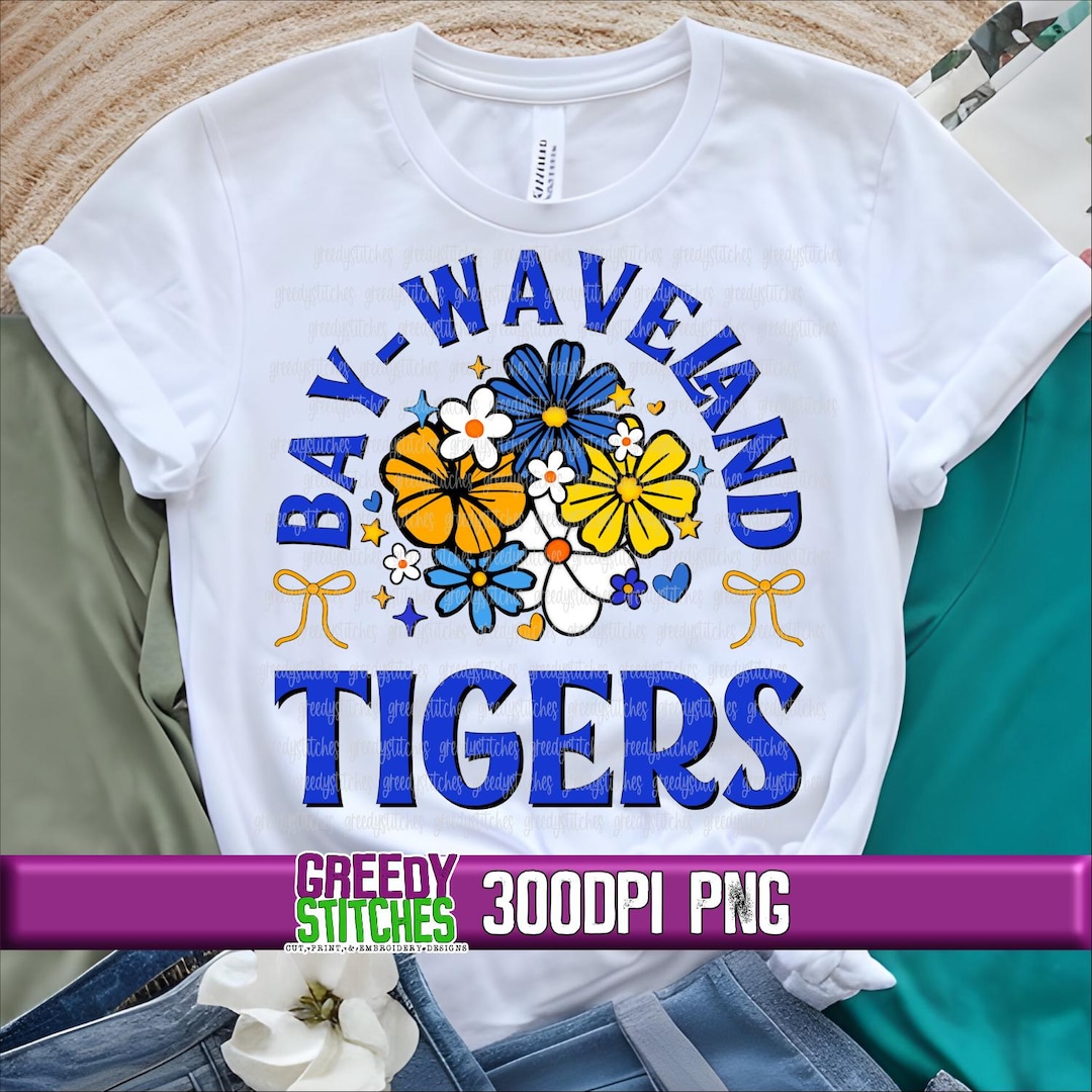 Floral Bay-waveland Tigers PNG Set | the Bay Png | Bay Saint Louis ...