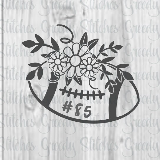 Football SvG Football Flowers SvG Flowered Football svg | Etsy