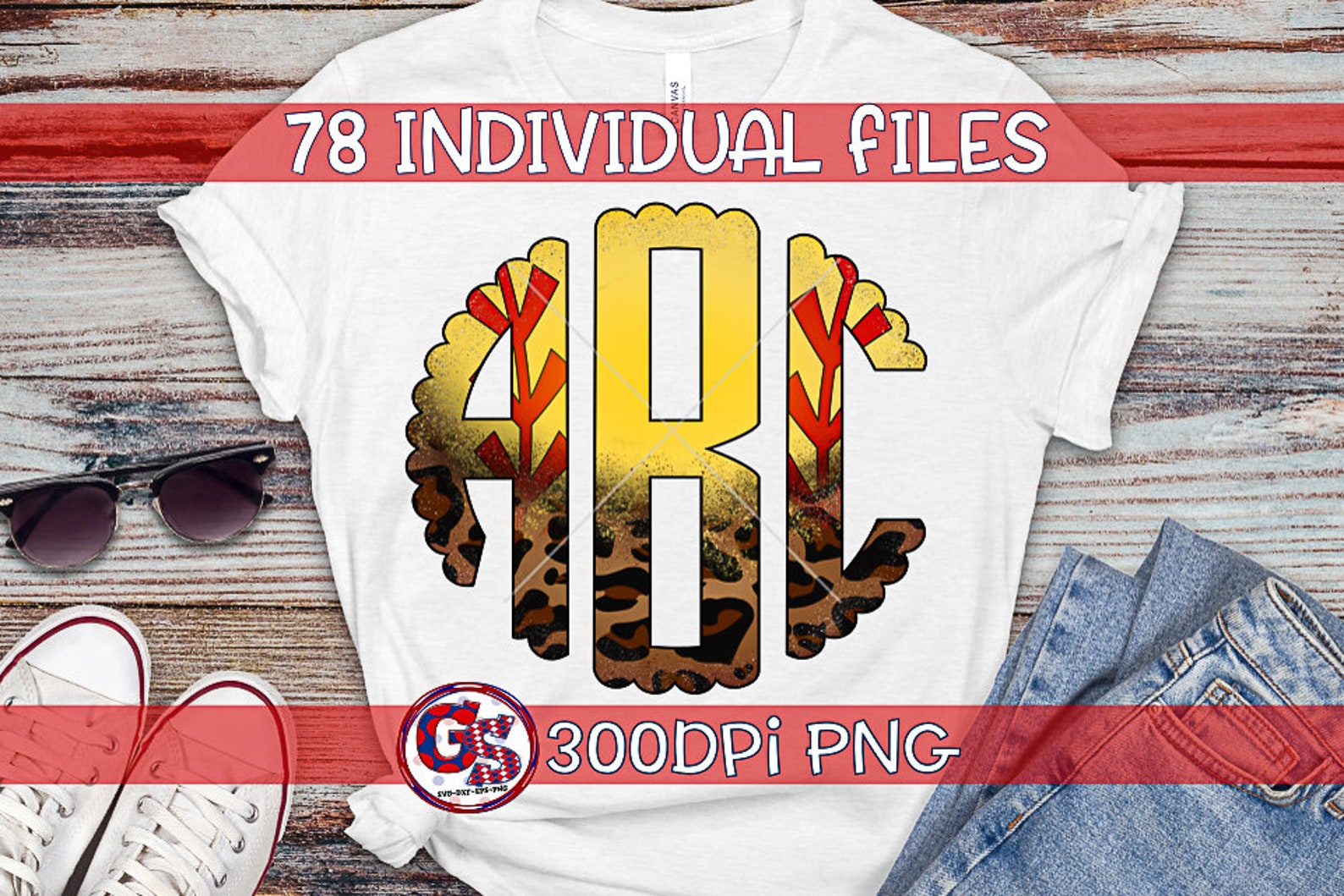 Softball Scalloped Monogram Font Set Png Softball Leopard - Etsy