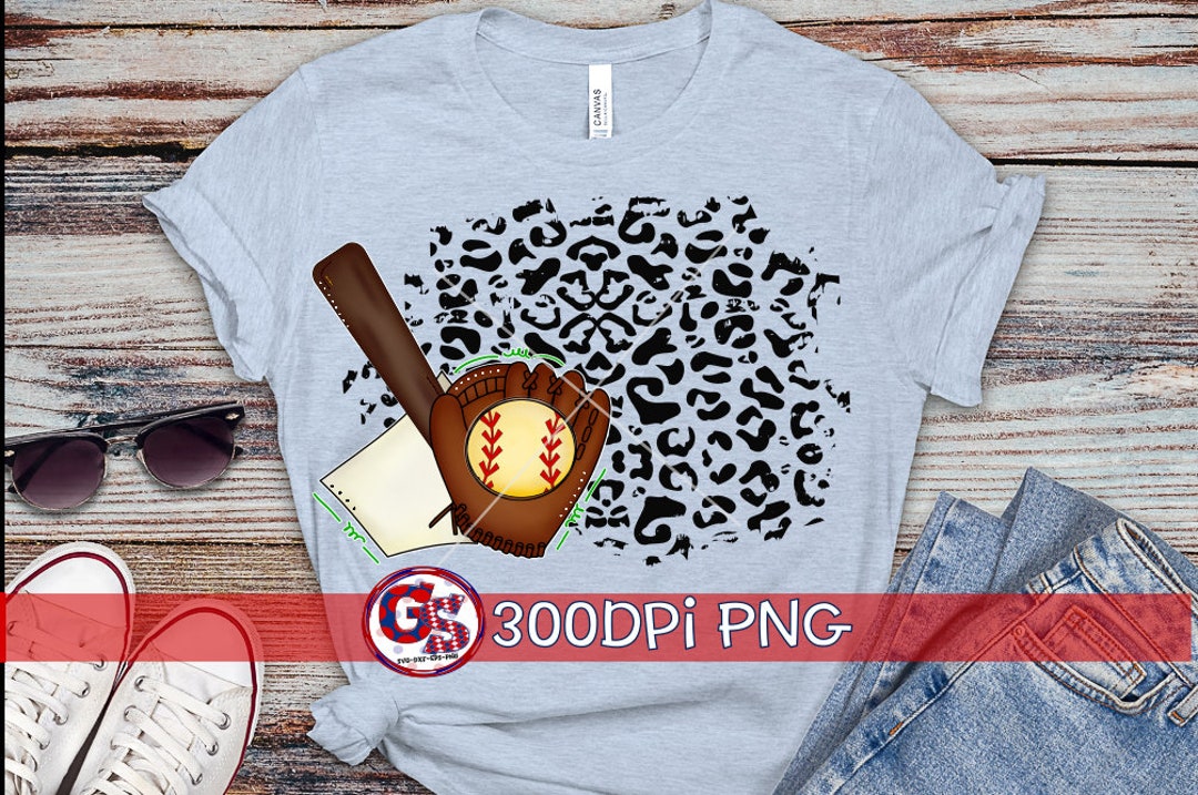 Softball and Leopard Png Softball and Leopard Png - Etsy