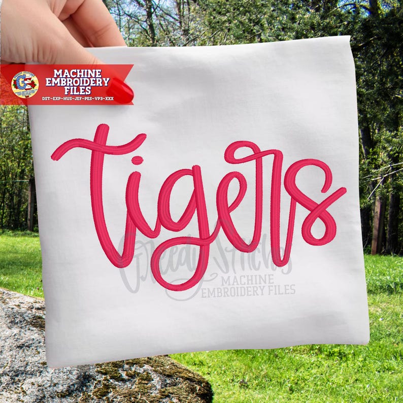 Tigers Machine Embroidery Design Dst | Tigers Mascot HUS | Tigers ...