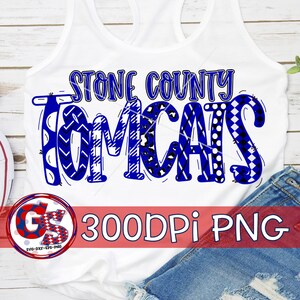 Stone County Tomcats PNG for Sublimation Tomcats Png Stone County ...