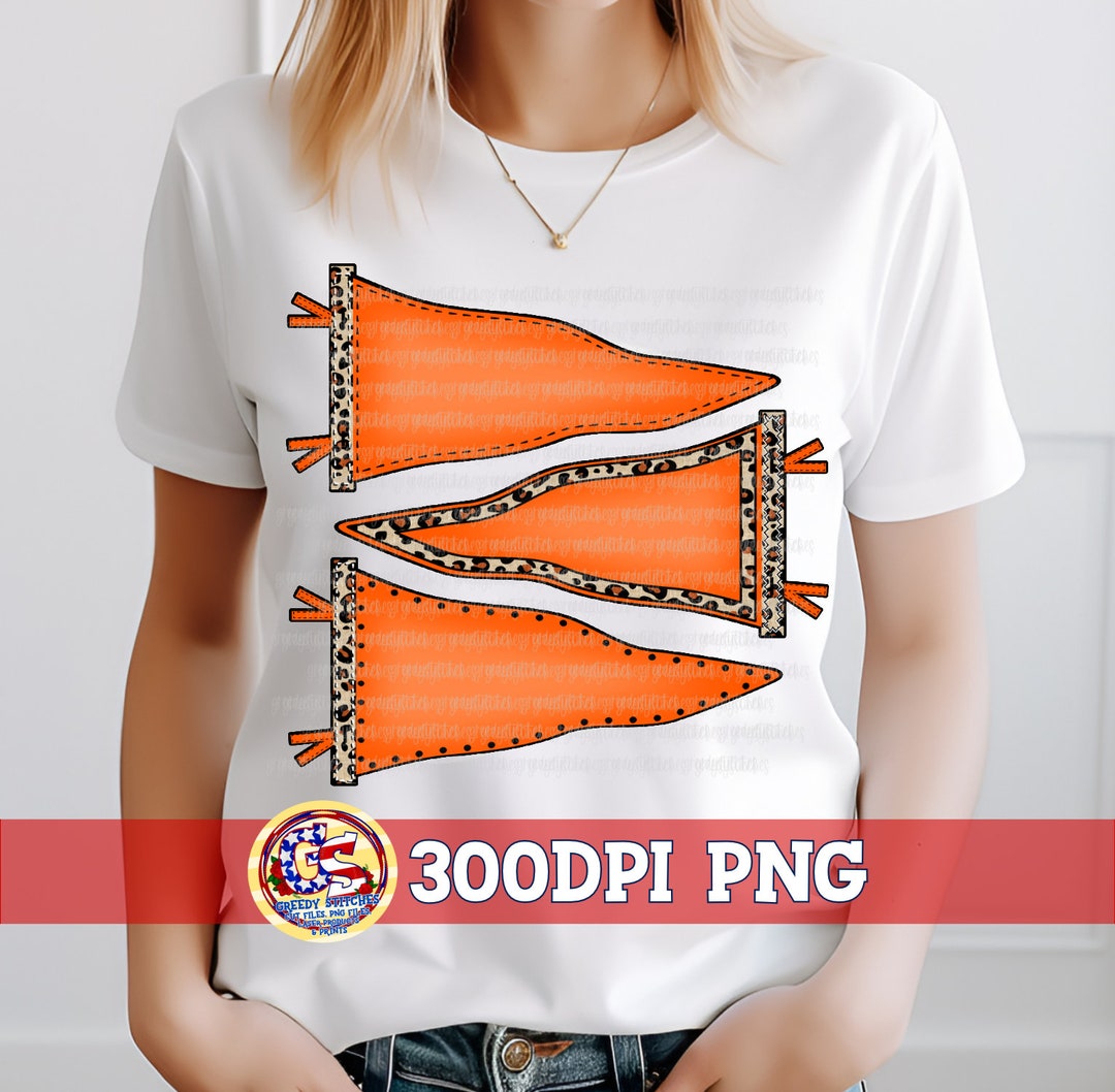 Orange Leopard Pennant Set Png Homecoming PNG School Pennants Png ...