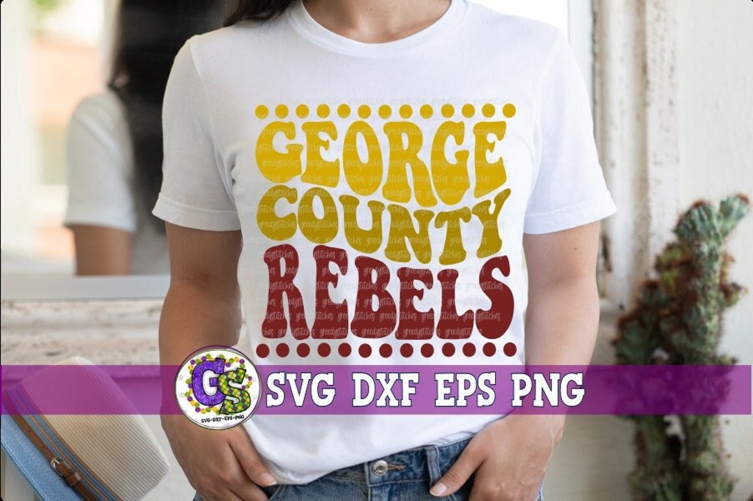 George County Rebels Groovy Wave Svg Dxf Eps Png | Rebels SVG | George ...