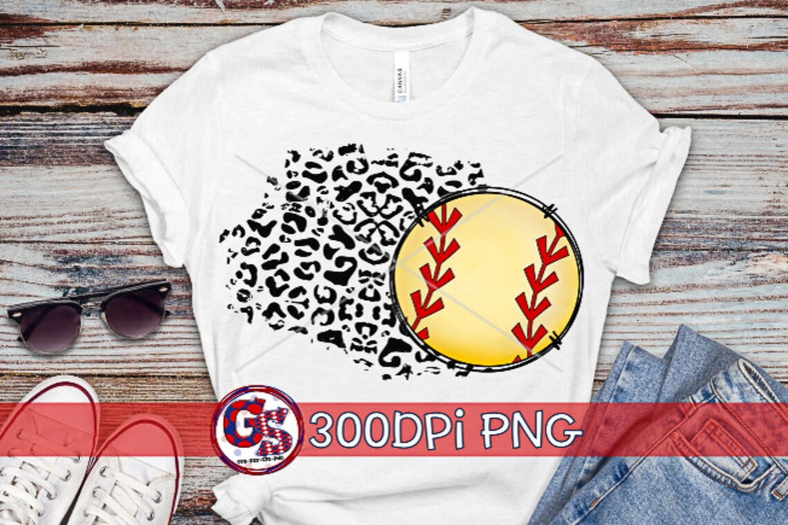 Softball and Leopard PnG Softball and Leopard PnG | Etsy