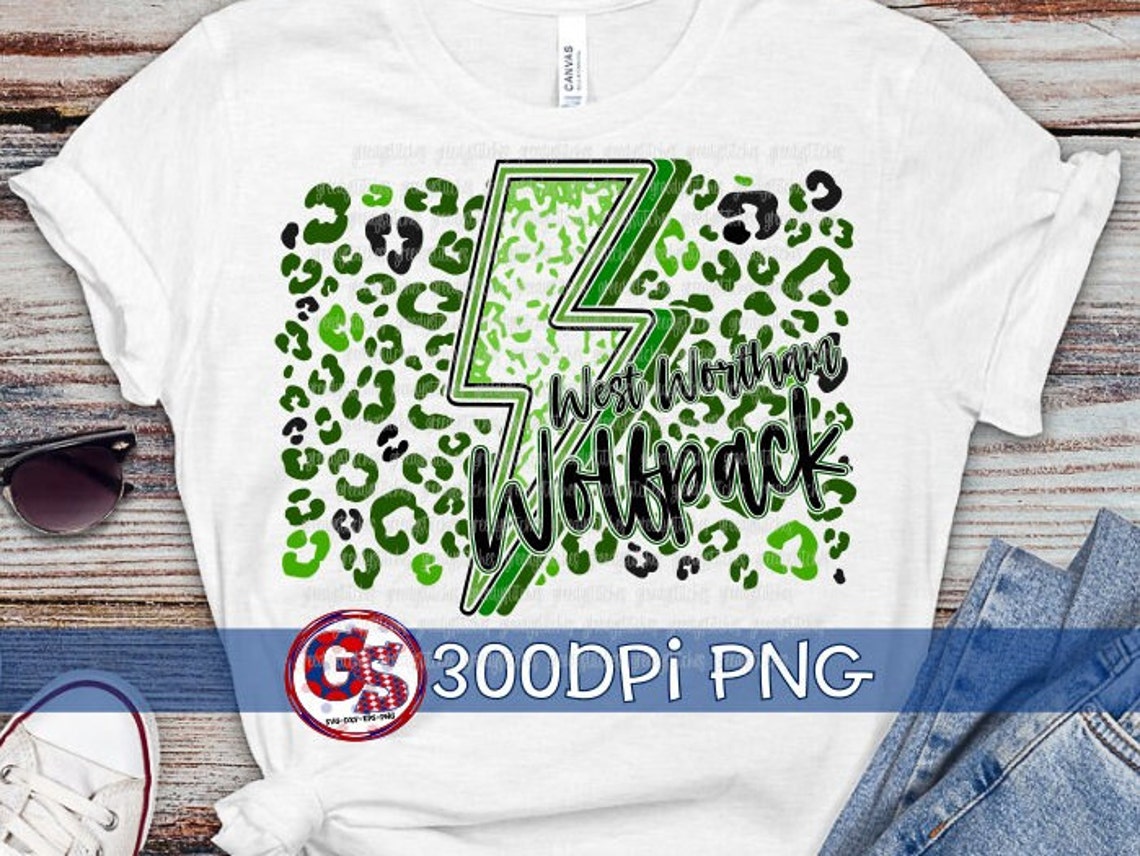 West Wortham Wolfpack Lightning Bolt PNG for Sublimation | Etsy