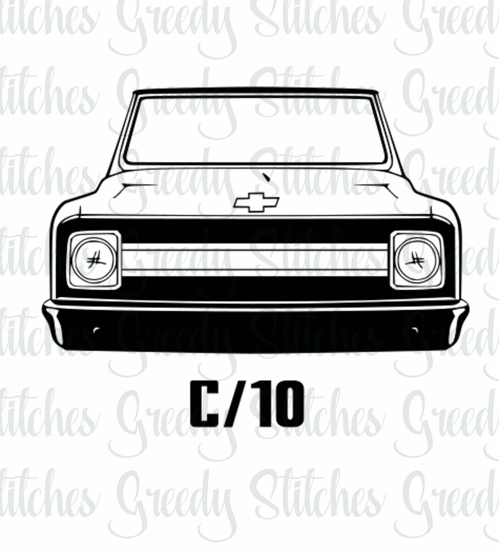 70ish Chevrolet C10 svg dxf eps png | Etsy