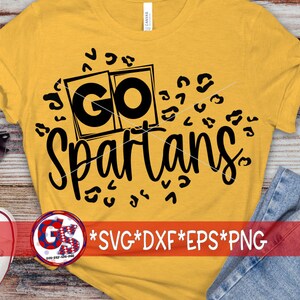 Spartans Svg Go Spartans Leopard Print Svg Dxf Eps Png. - Etsy