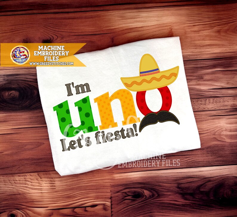 Uno Bean Stitch Machine Embroidery Design | Uno Birthday Embroidery ...