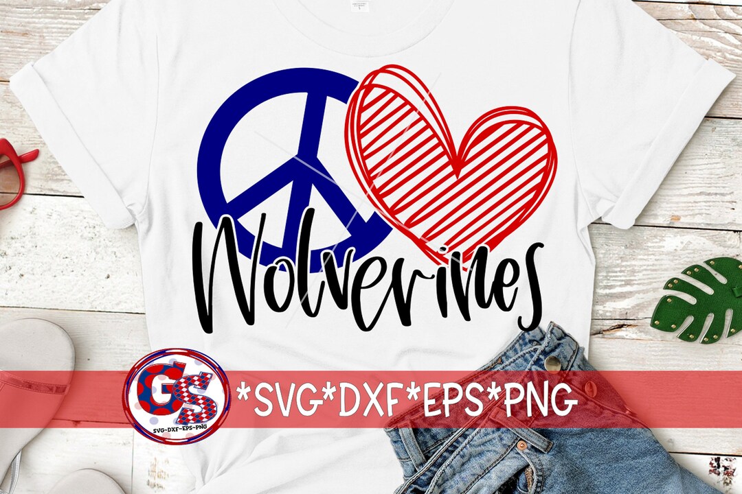 Peace Love Wolverines SVG Peace Love Wolverines Svg Dxf Eps Png ...