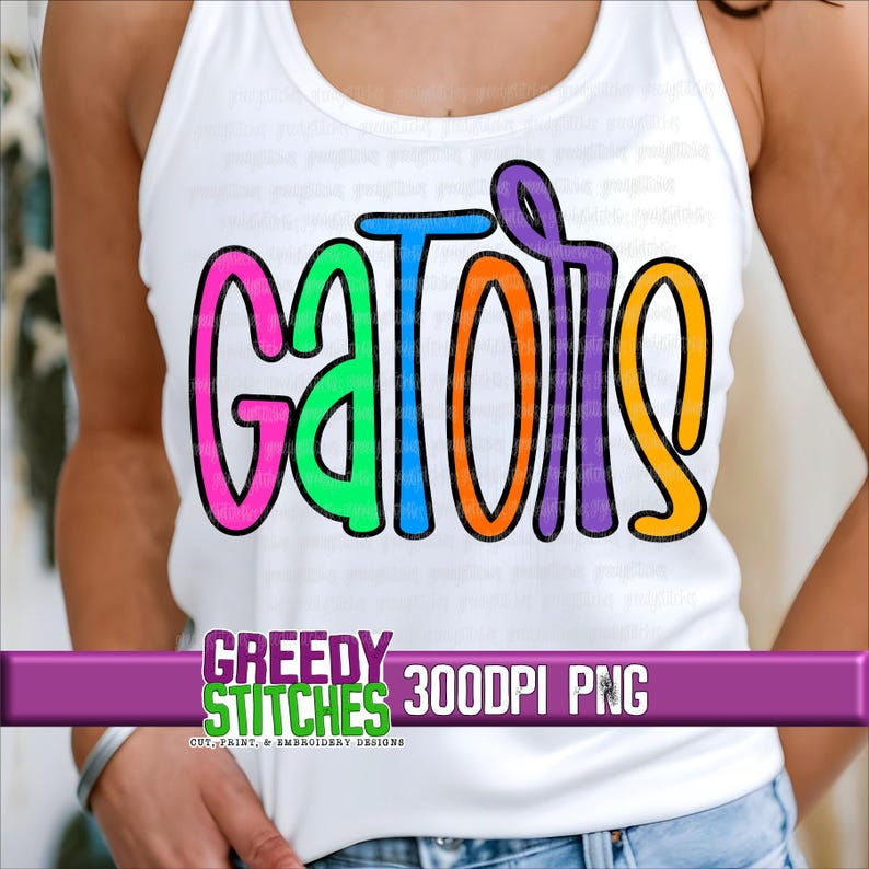 Neon Gators Png | Go Gators | Gators Png | Gautier Gators Png | Gators ...