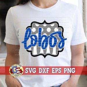 Lobos Frame Svg Dxf Eps Png. Cute Lobos Mascot Svg Lobos - Etsy