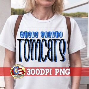 Stone County Tomcats PNG Sublimation | Tomcats Png | Stone County ...