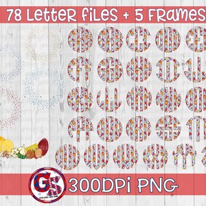 Crawfish Boil Monogram Set PNG Sublimation. Scalloped Crawfish Monogram ...