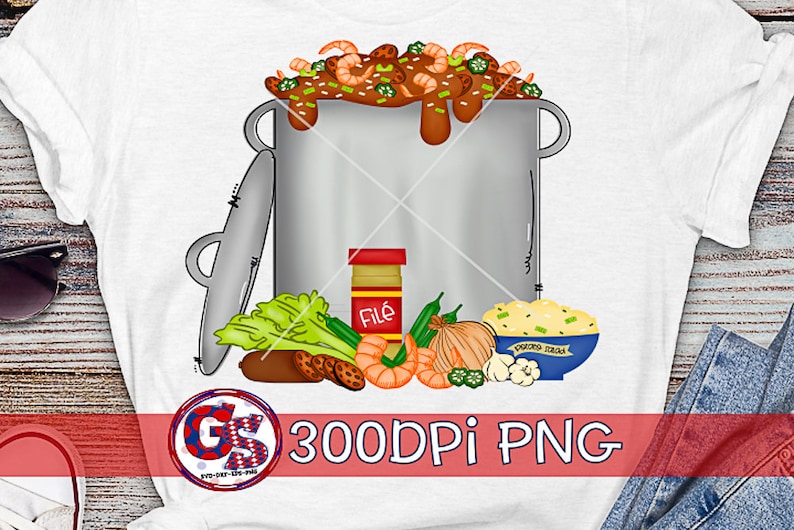 Gumbo Pot Png Sublimation. Gumbo Png | Seafood Gumbo Png | Christmas ...