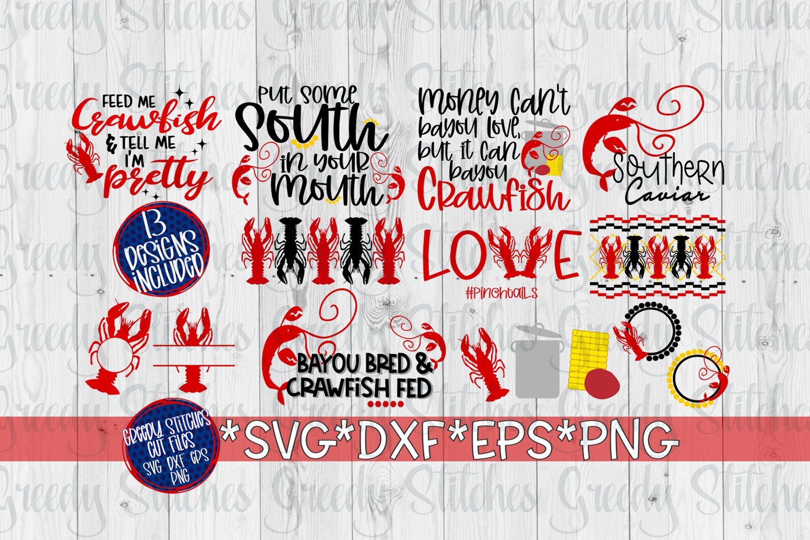 Crawfish SVG Bundle. Crawfish Svg Dxf Eps Png. Bayou Bred SVG | Bayou ...